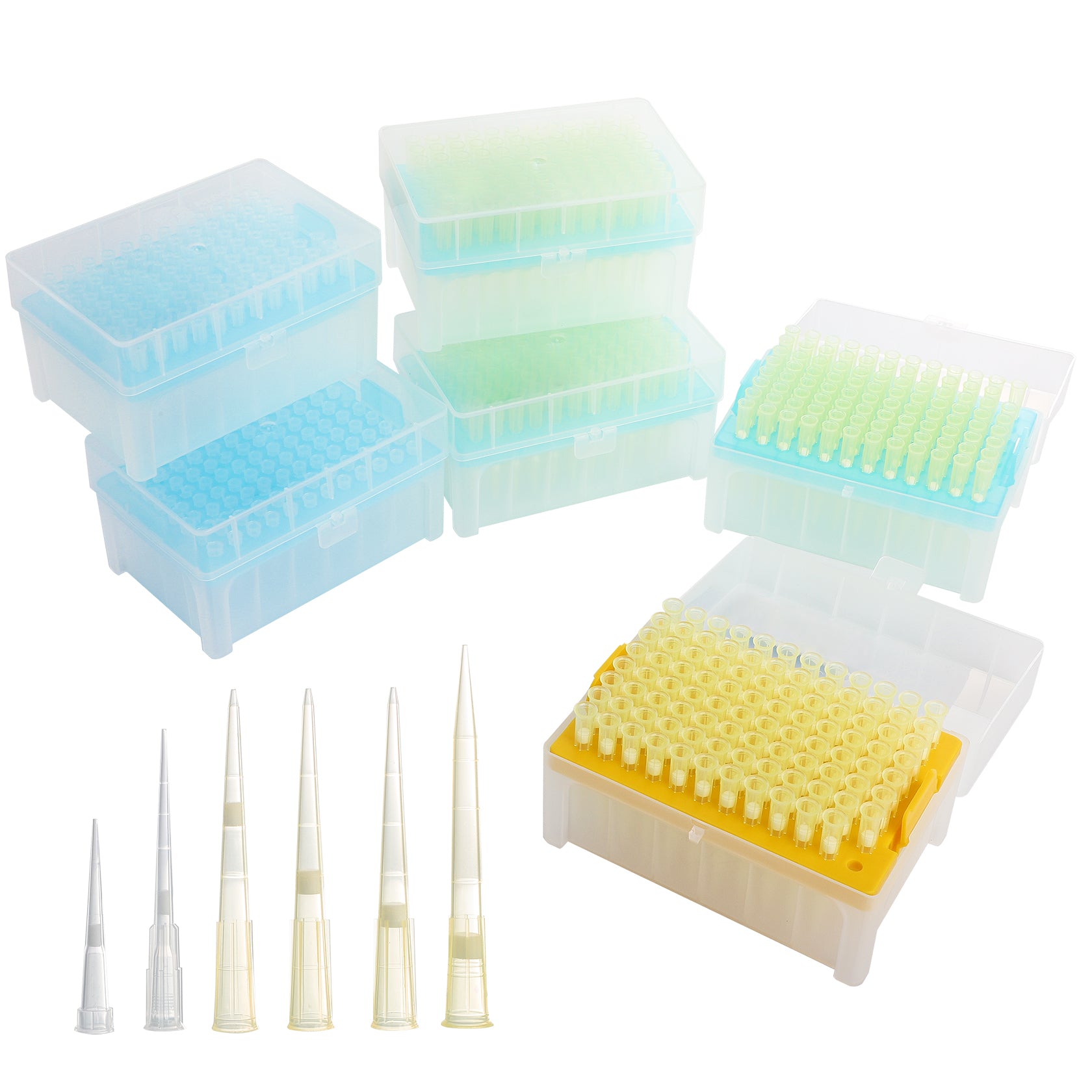 Racked, Low Retention, Non-Filter Pipette Tips for .1ul - 1250uL Pipet